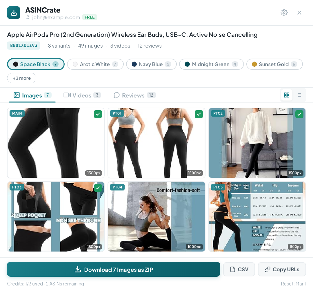 ASINCrate Chrome Extension: One-Click Download for Amazon Listing ...